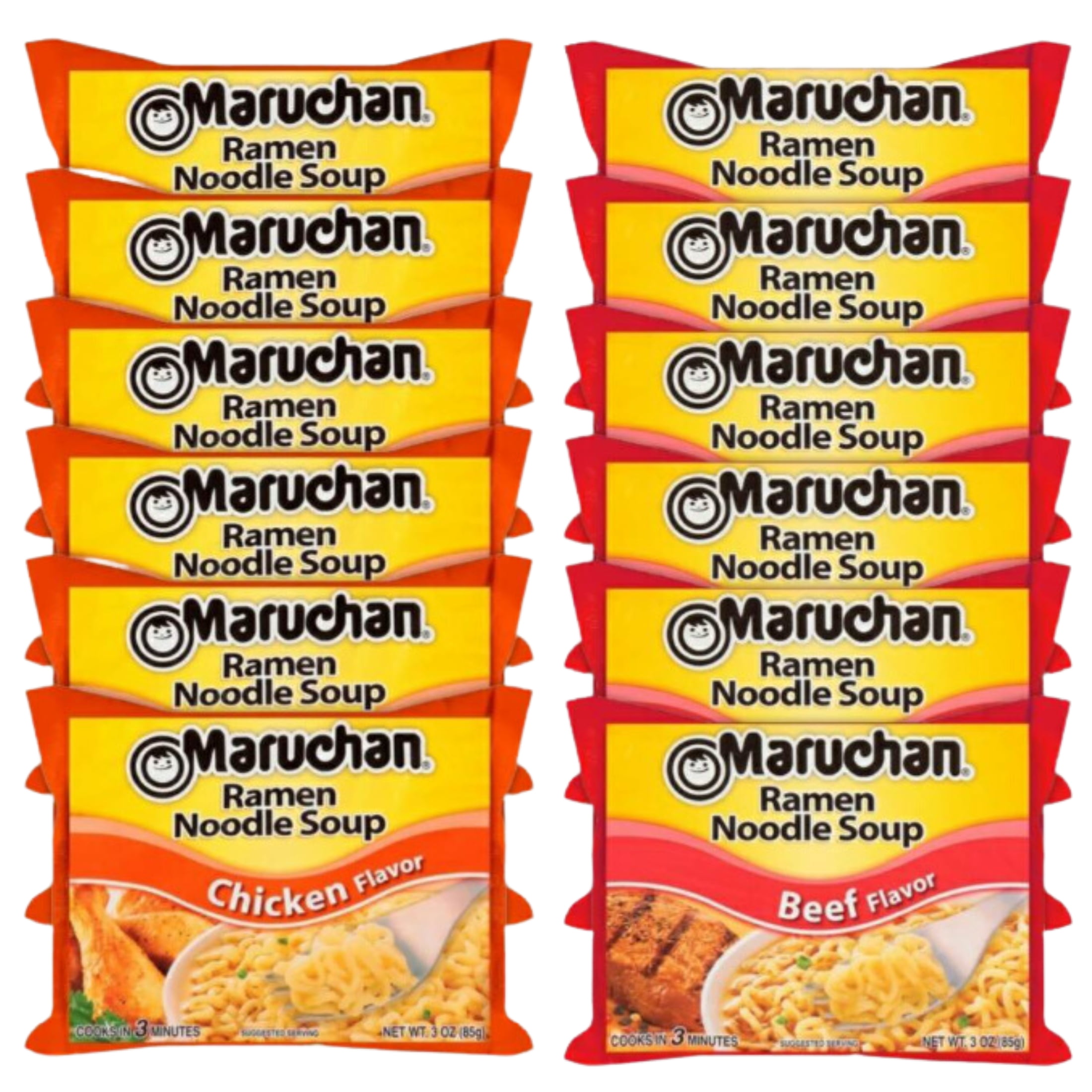 JSC Marachuran Ramen Variety Beef and Chicken Noodles 6 Pieces each ...
