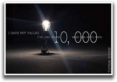 JSC231 Thomas Edison Quote Poster-10,000 | 18-Inches by 12-Inches ...