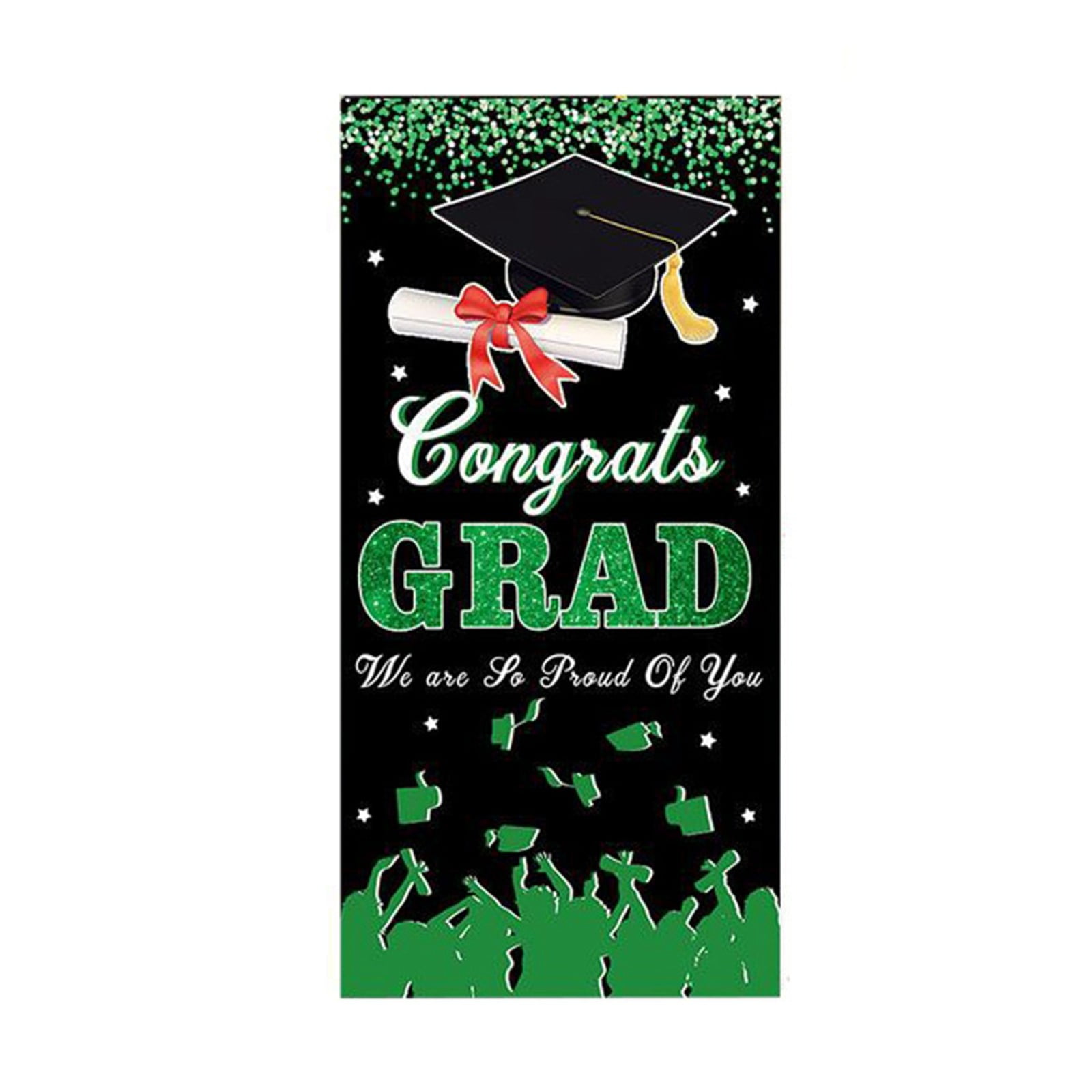 JSCDRPDWL 2025 Graduation Party Plastic Backdrop 71" x 35" Congrats ...