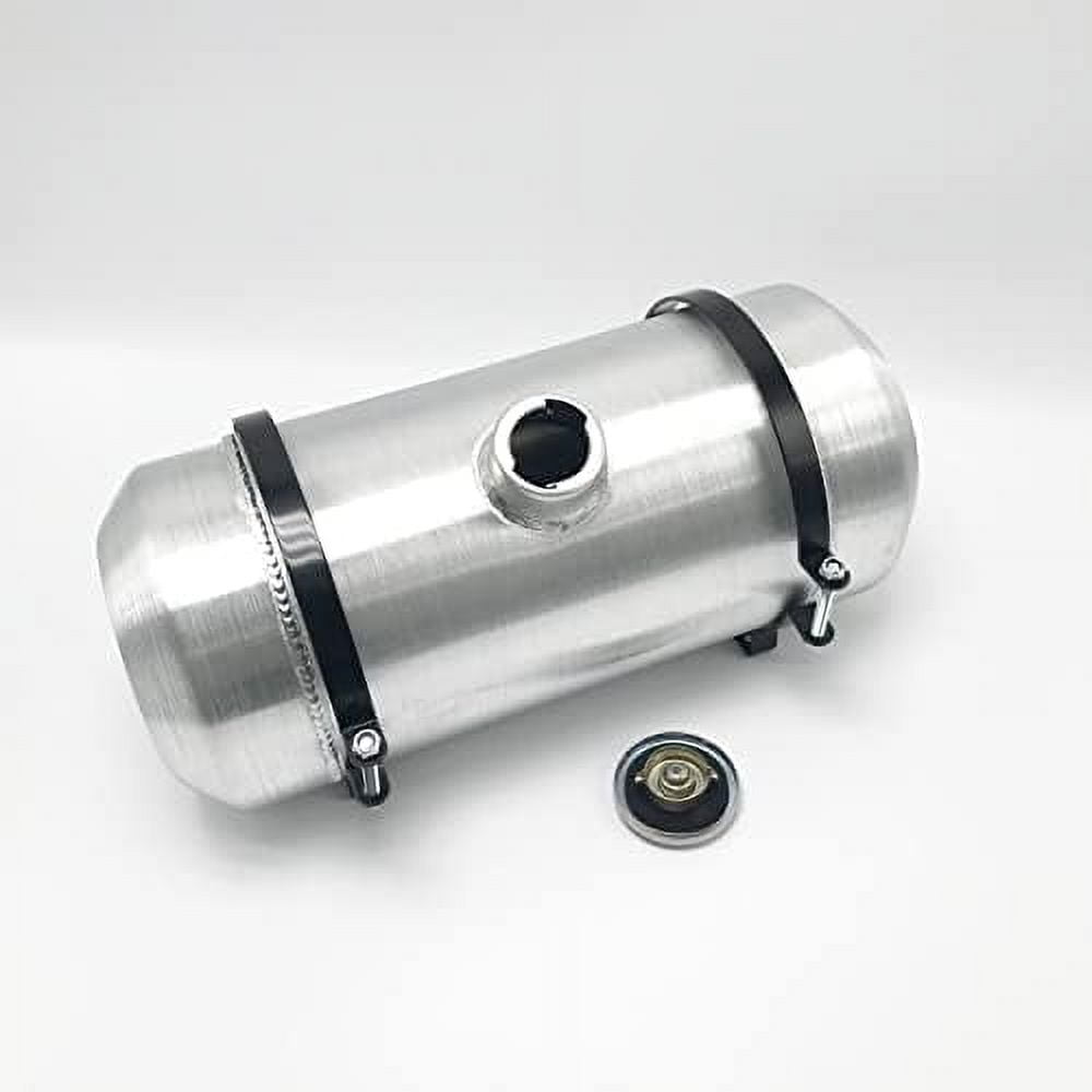 JSD 8x18'' 3.9 Gallon Center Fill Spun Aluminum Round Fuel Tank 1/4 NPT ...