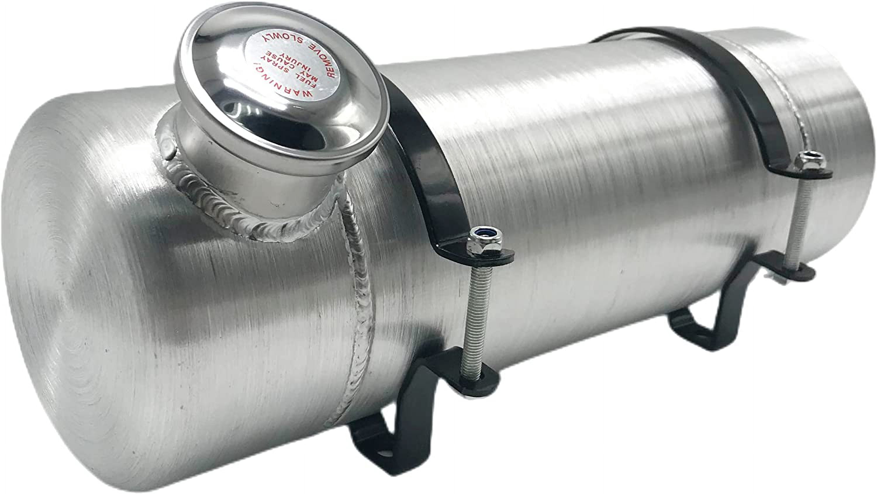JSD AUTO PARTS 2 Gallon 6x18 1/4 NPT Outlet End Fill Spun Aluminum Gas ...