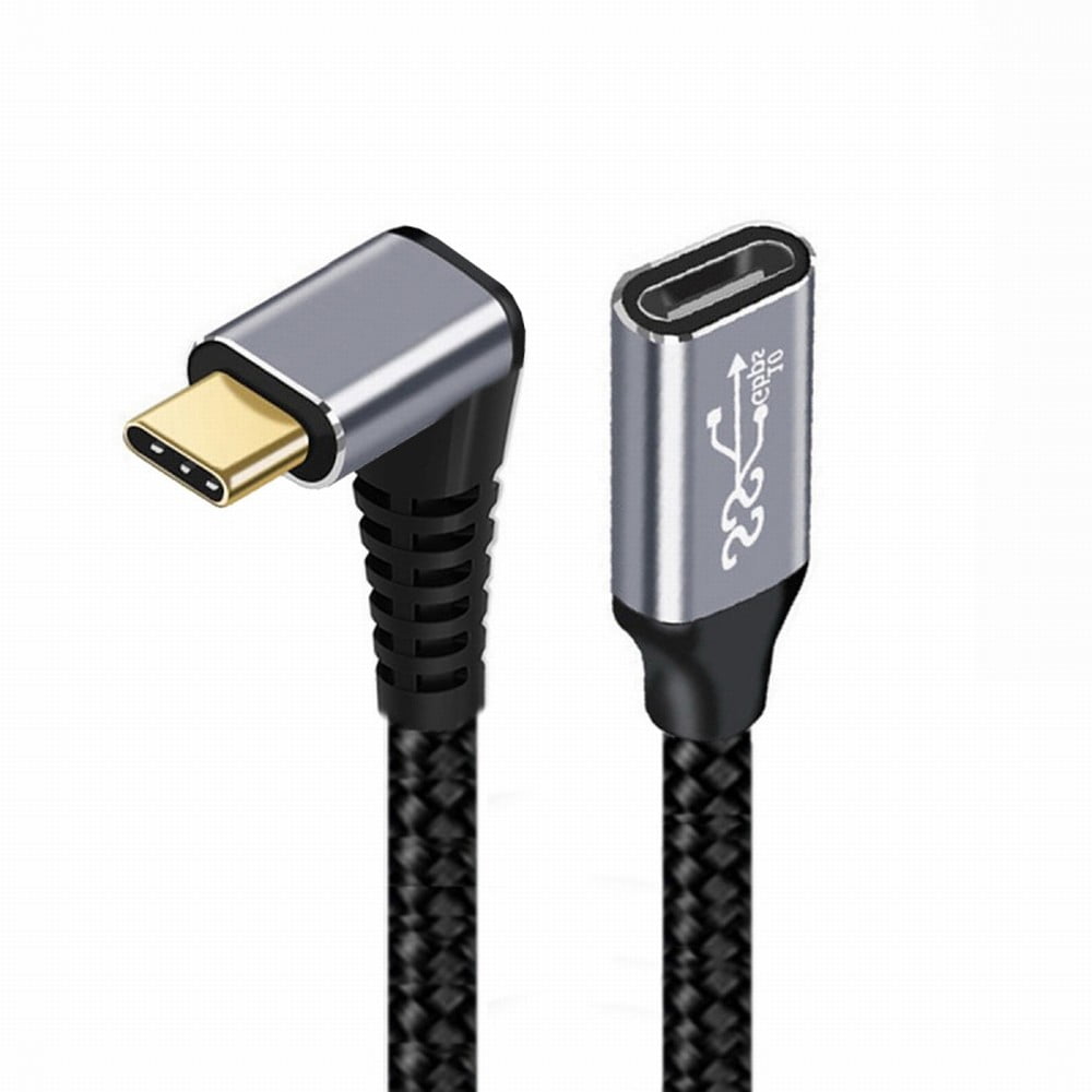 JSER 0.2M Up Down Angled USB-C USB 3.1 Type C Male to Female Extension ...