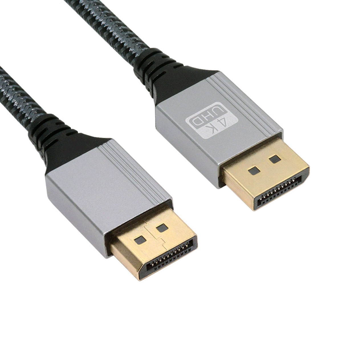 JSER 100cm DisplayPort DP to DP Cable 4K 60hz Cable Silver Sleeve Ultra ...
