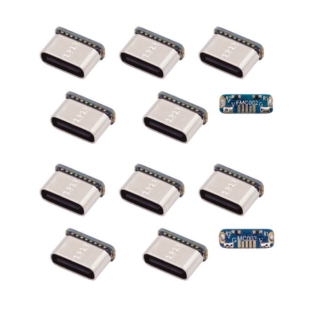 JSER 10pcs/lot DIY Solder Type-C Female Socket Connector Replace for ...