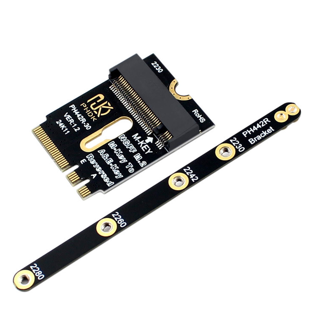 JSER 2230 NGFF A+E-Key Male to NVME M-key Female Extension PCI-E 4.0 ...