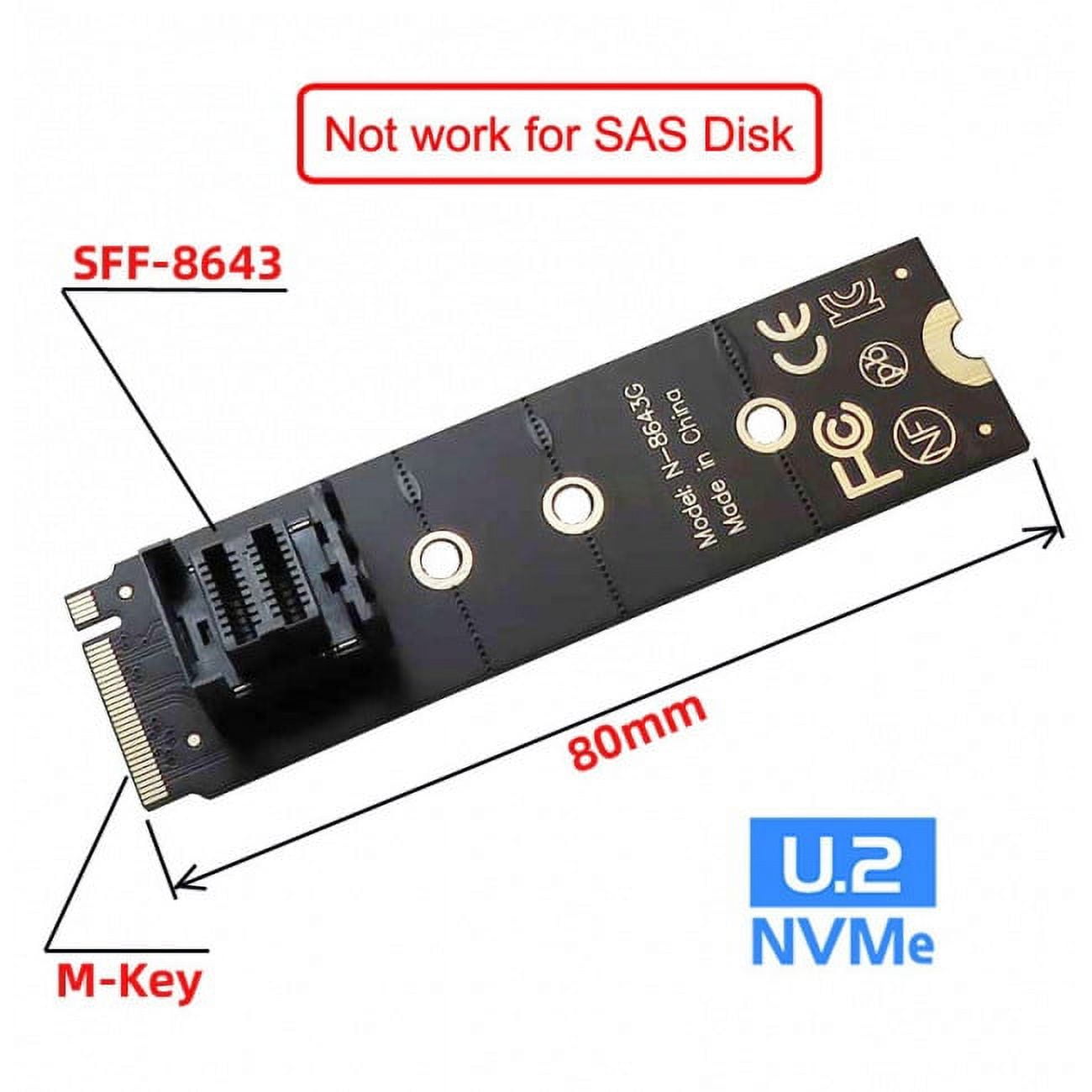 JSER 22X80mm 2280 M.2 SFF-8643 Card and U.2 U2 SFF-8639 NVME PCIe SSD ...