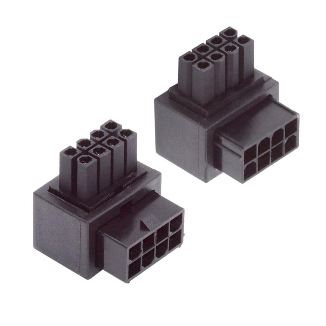 JSER 2pcs/lot ATX 8P EPS Male to Female 90 Degree Up Down Angled Power ...