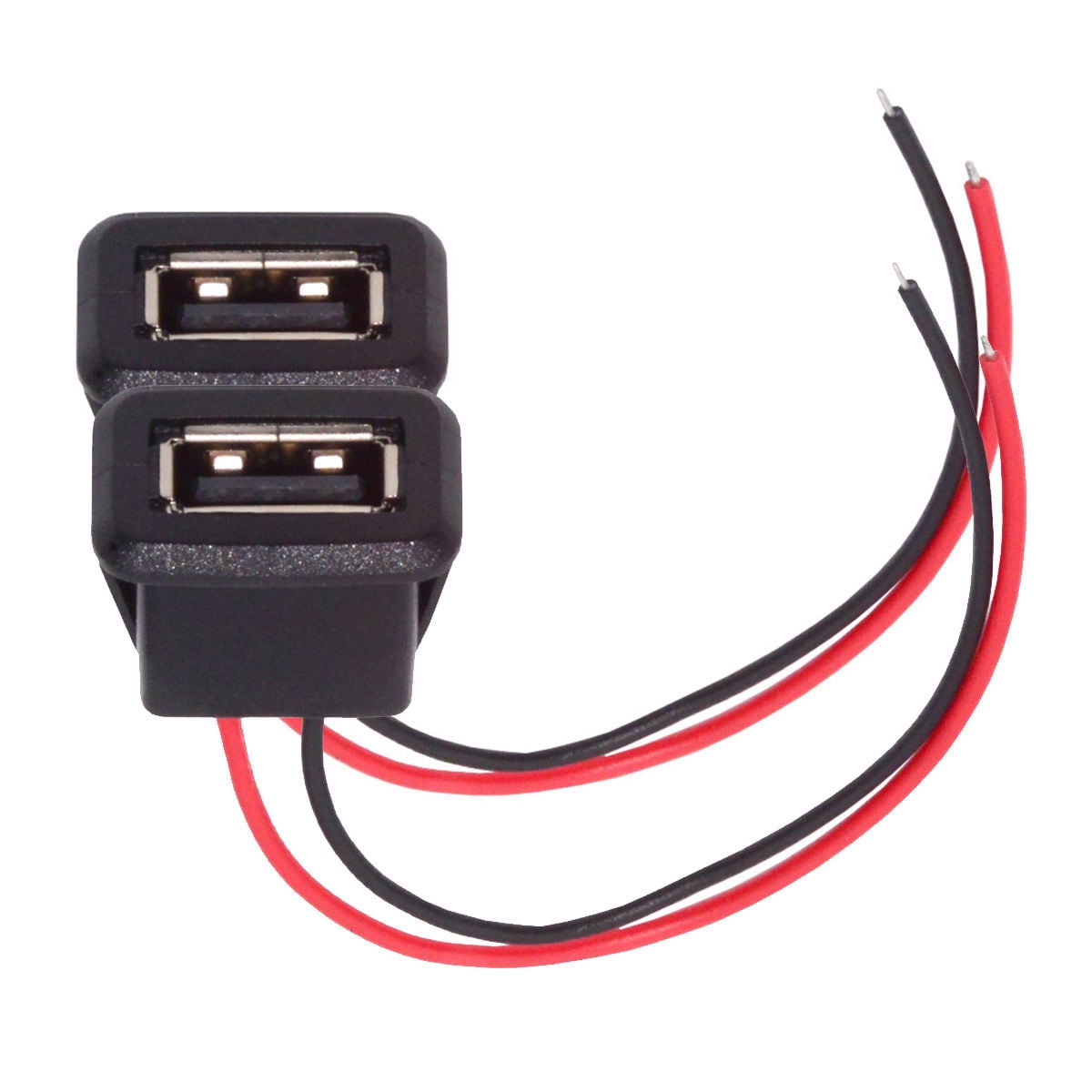 JSER 2pcs/set DIY OEM Type A Female Socket to 2Pin Open Cable Latch ...