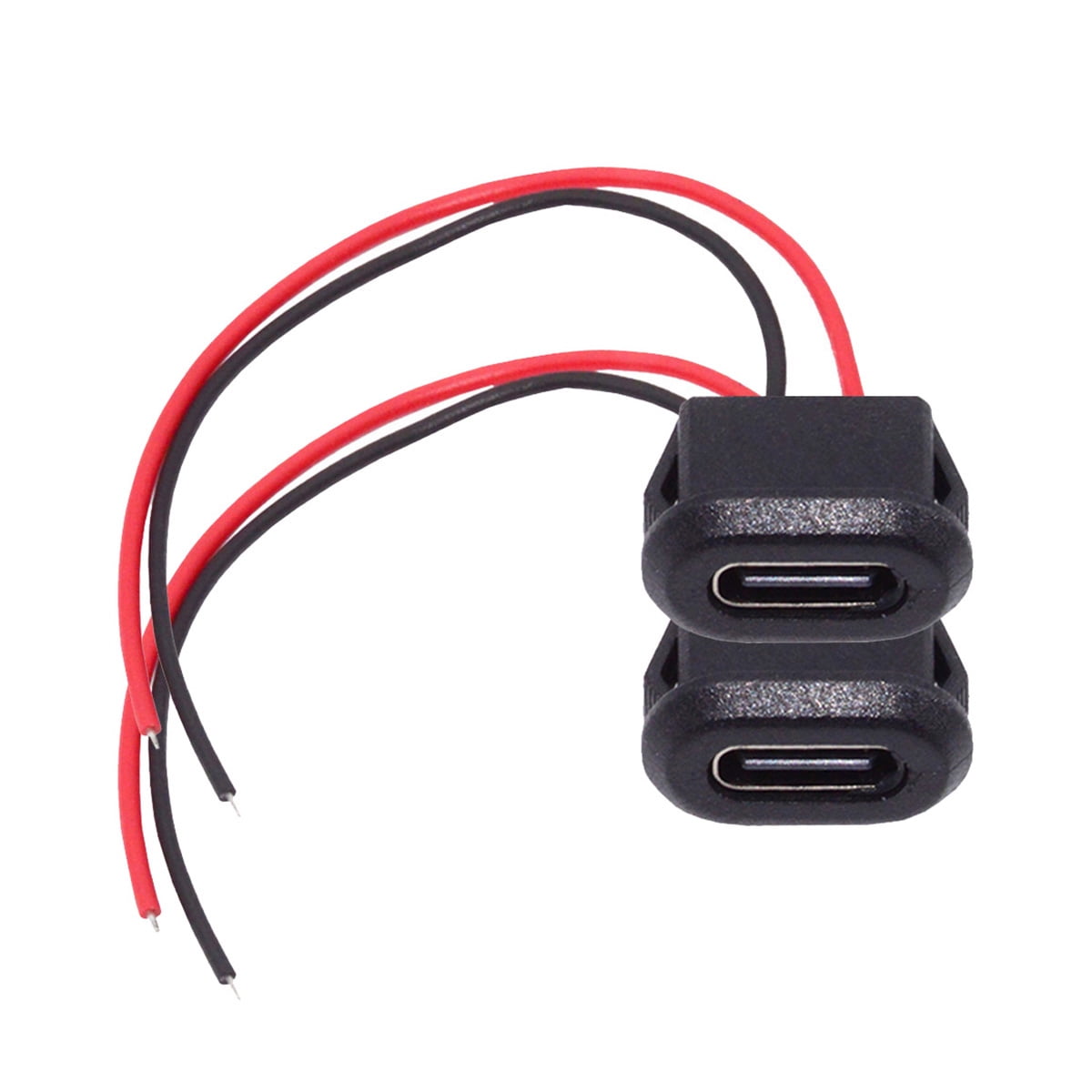 JSER 2pcs/set DIY OEM Type-C USB-C Female Socket to 2Pin Open Cable ...