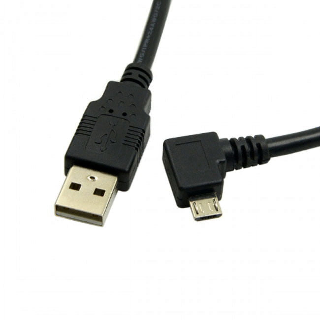 JSER 3m Left Angled 90 Degree Micro USB Male to USB 2.0 Data Charge ...