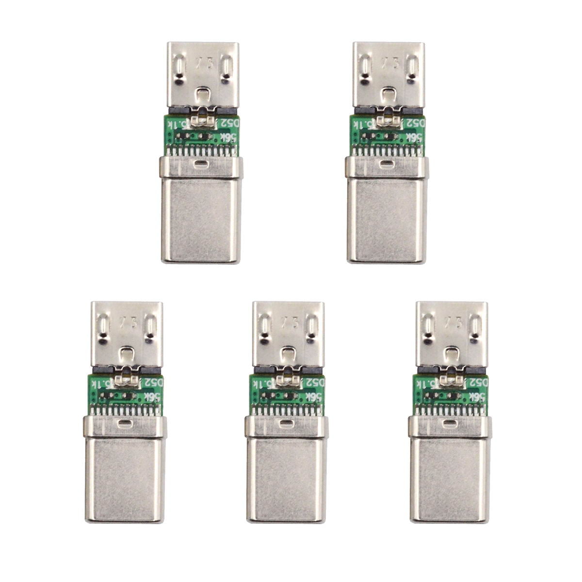 JSER 5pcs/lot Micro USB 2.0 5Pin Female Connector to USB Type-C Male ...