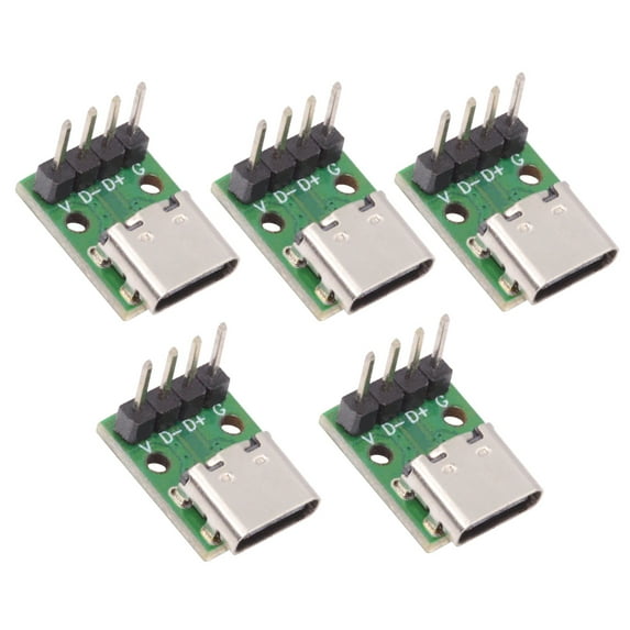 JSER 5pcs/set DIY OEM Type C Female Socket Connector to 4Pin Pitch=2 ...