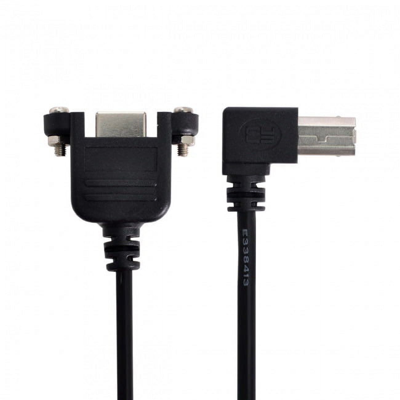 JSER 90 Degree Left Angled USB B Type Male to Female extension cable ...