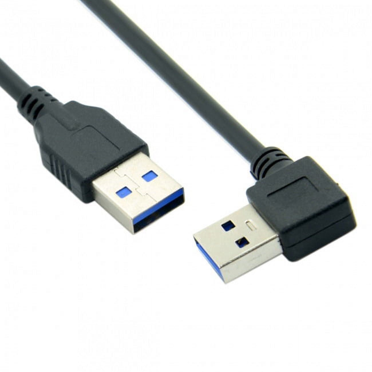 JSER 90 Degree Right Angled USB 3.0 A Type Male to Straight A Type Male ...