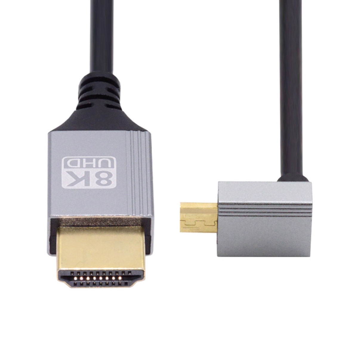 JSER 90 Degree Up Angled Micro HDMI 2.1 Ultra Thin HDTV Cable 8K 4K ...