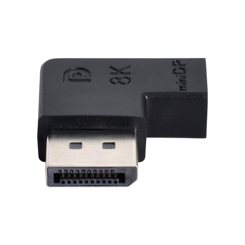 JSER Angled DisplayPort 1.4 Male to Mini DP Female 8K 60hz Adapter ...