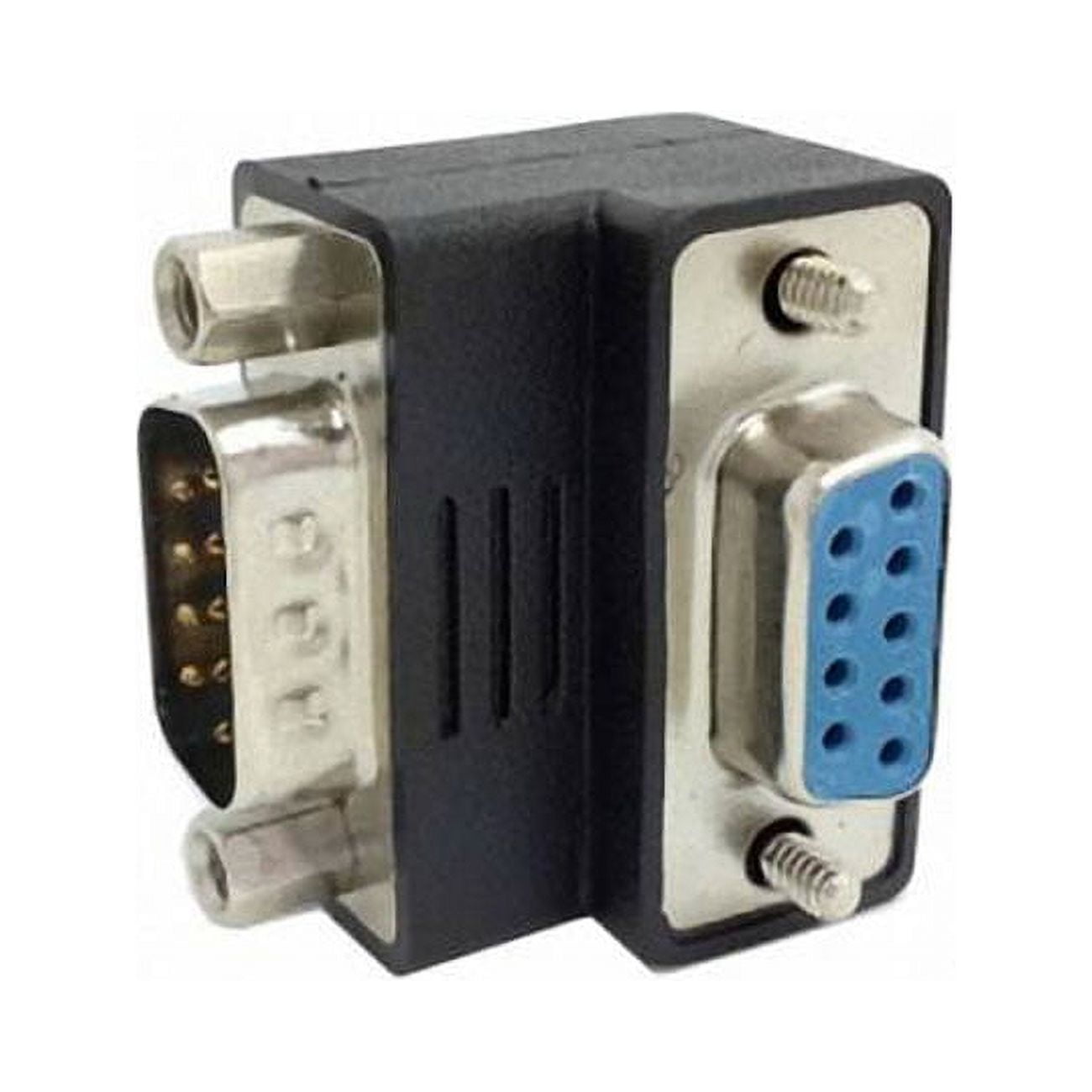 JSER D-Sub RS232 9Pin DB9P Male to Female Down Angled 90 Degree Extension Adapter - Walmart.com