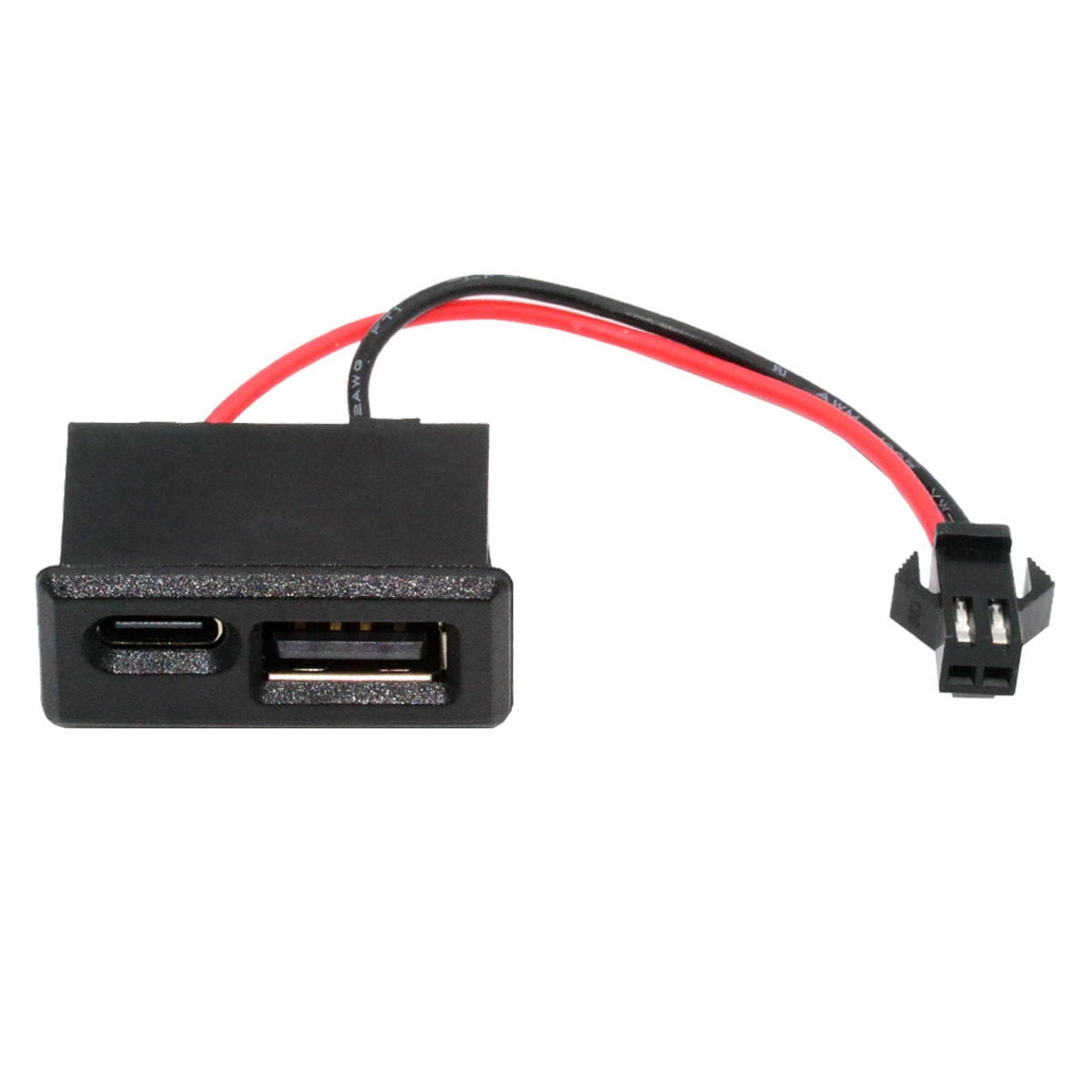 JSER DIY OEM Type-A & Type-C Female Socket Horizontal to 2Pin Header ...