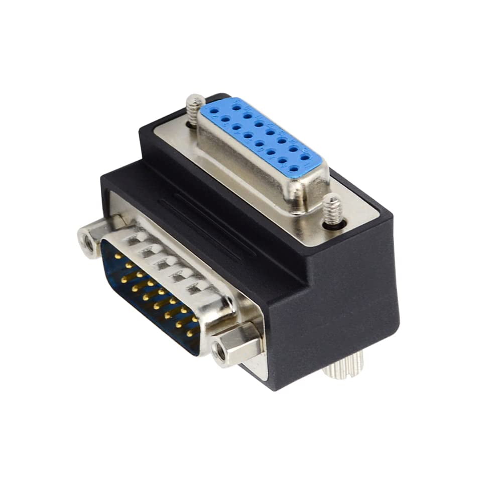 JSER DSUB RS232 D-subminiature 15pin Male Nut to Female Screw Extension Adapter DB Connector Up ...