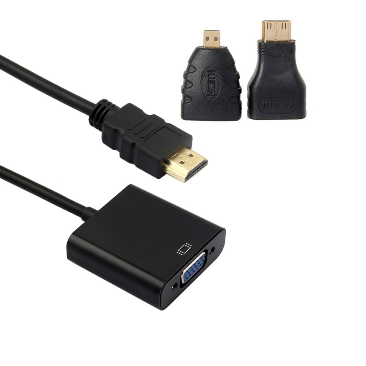 JSER HDMI Source to VGA Female Output Cable with Micro Mini HDMI ...
