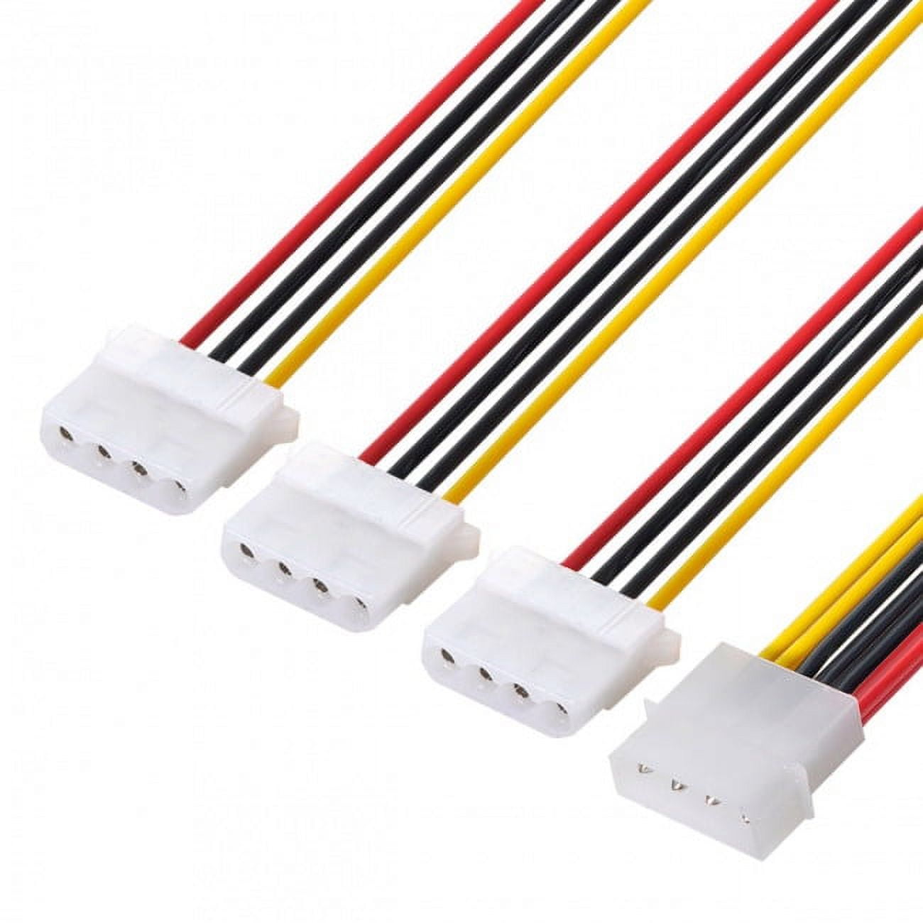 JSER IDE 4 Pin Male to 3 IDE Female Y Type Splitter Power supply ...