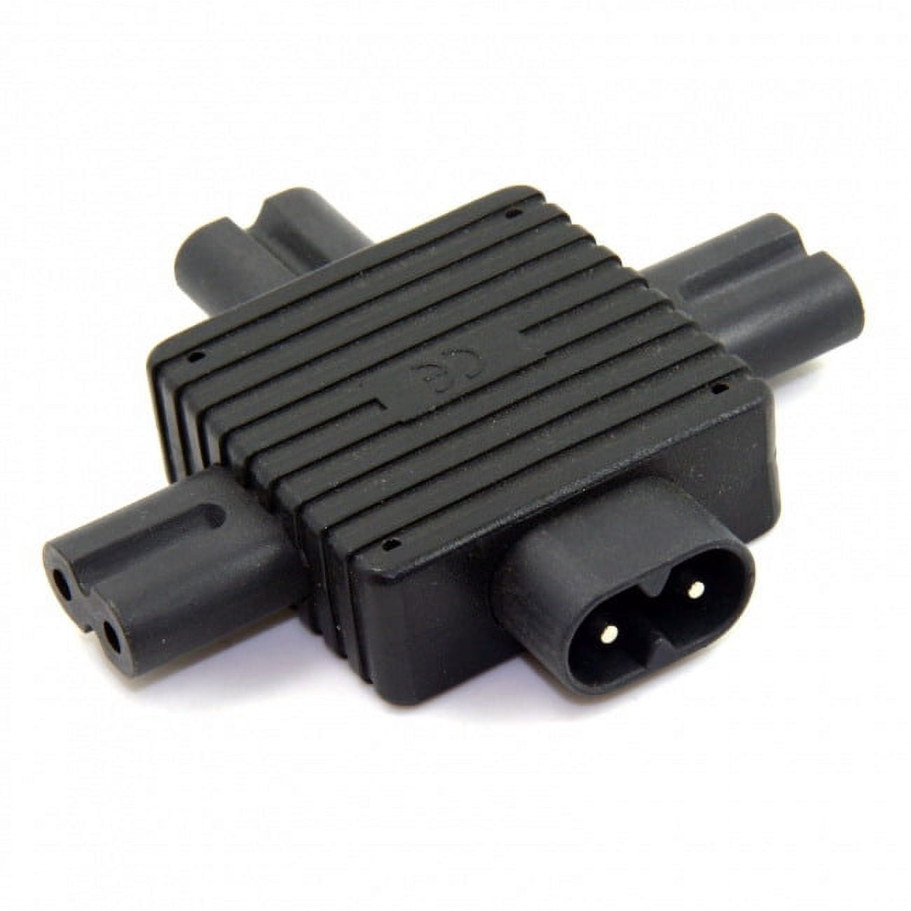 JSER IEC 320 Figure 8 C8 Male to 3X Female C7 Splitter Power Adapter ...