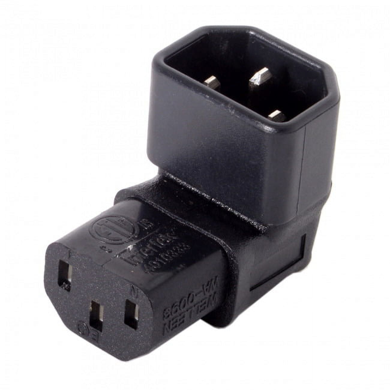 JSER IEC Male C14 to Up Direction Right Angled 90 Degree IEC Female C13 ...