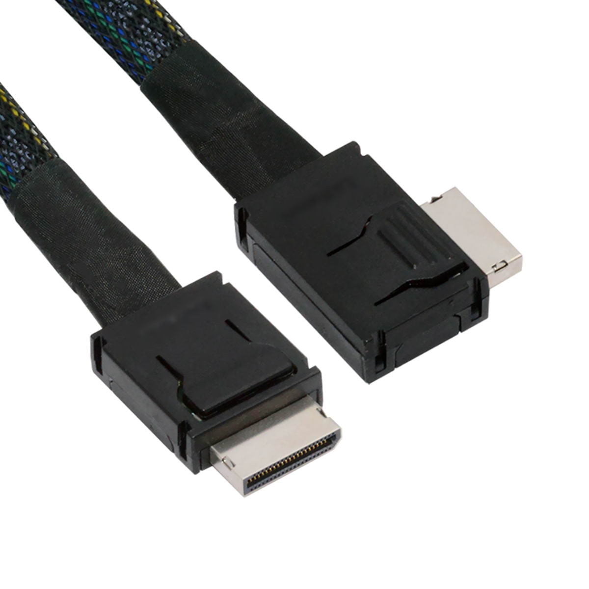 JSER Left Angled 90 Degree OcuLink PCIe 4.0 PCI-Express SFF-8611 4i to ...