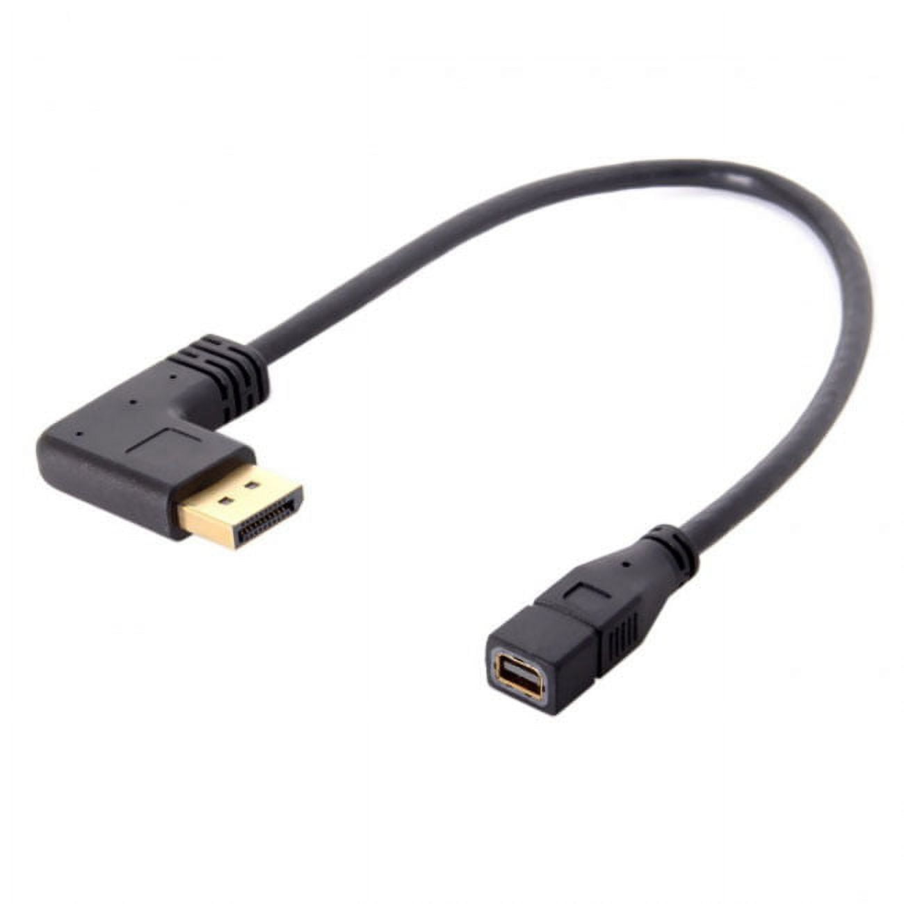 JSER Left Angled DP DisplayPort 90 Degree to Mini DP DisplayPort Female ...
