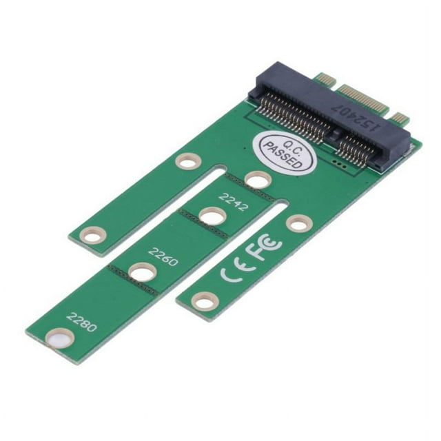 JSER M.2 NGFF PCI-E 2 LANE Golden Finger Pin to 50mm Mini-PCIE mSATA 18 ...