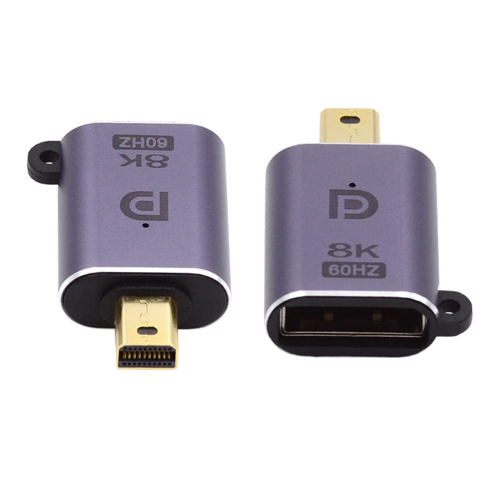 JSER Mini DisplayPort 1.4 Male to DP Female 8K 60hz Adapter Ultra-HD ...
