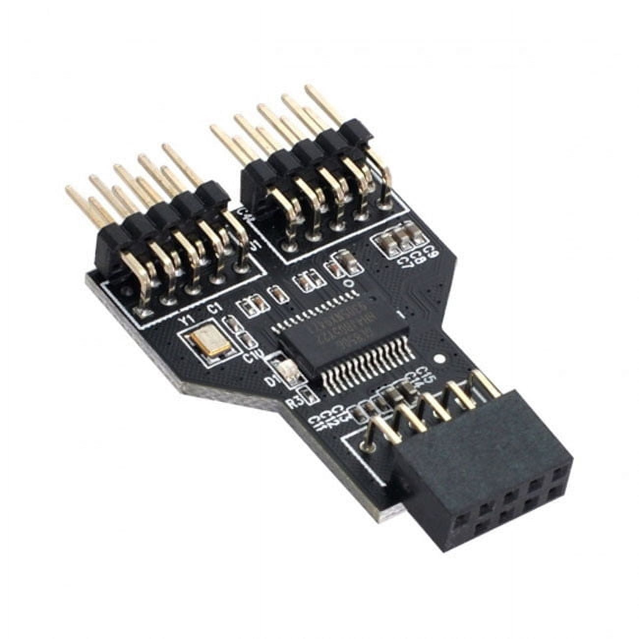 JSER Motherboard 9pin USB 2.0 Header 1 to 2 Female Extension HUB ...