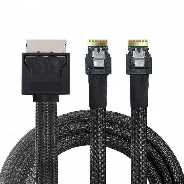 JSER OCuLink PCIe PCI-Express SFF-8611 8x 8-Lane to Dual SFF-8654 Slimline 4x SSD Data Active ...