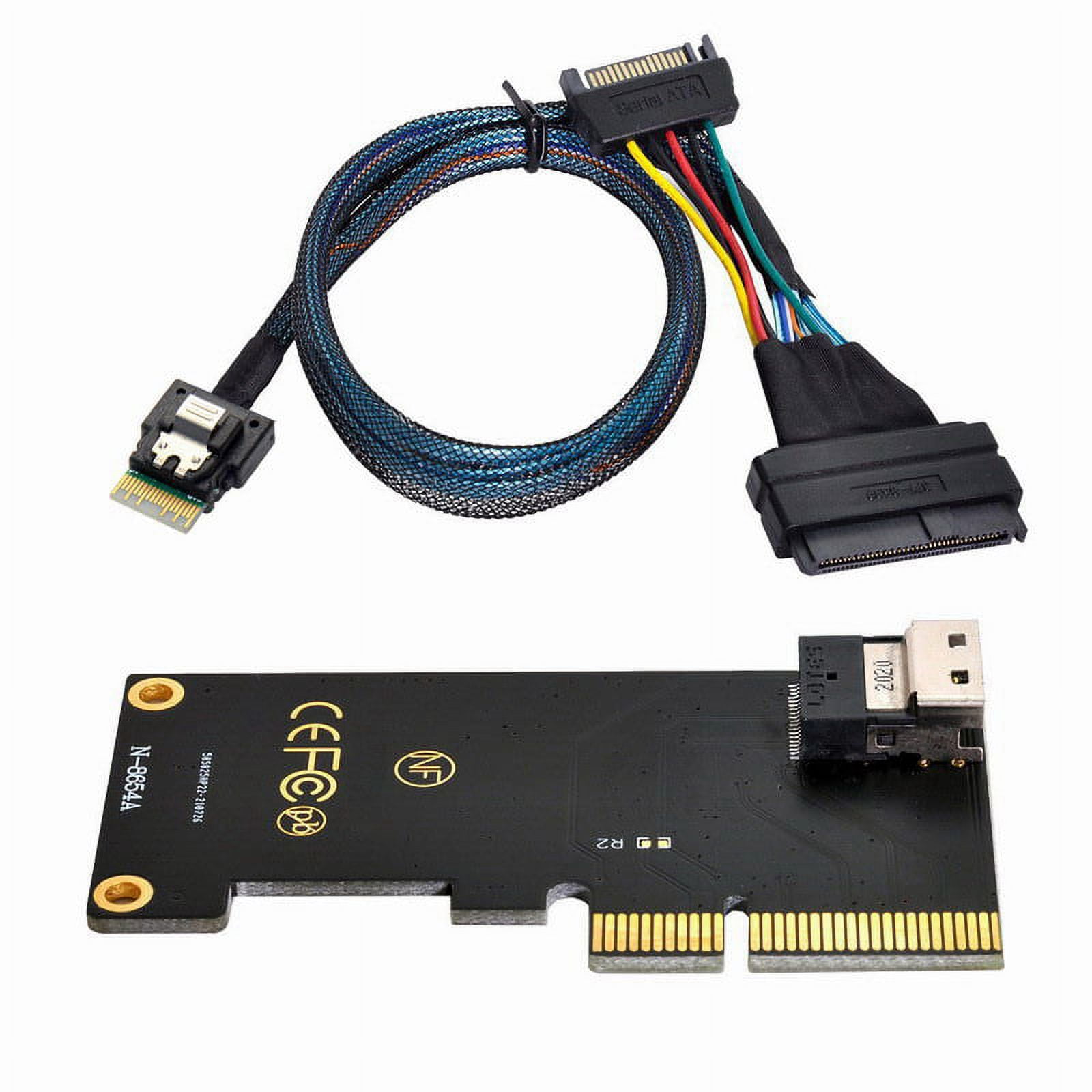 JSER PCI-E 3.0 4.0 to SFF-8654 Slimline SAS Card Adapter and U.2 U2 SFF ...