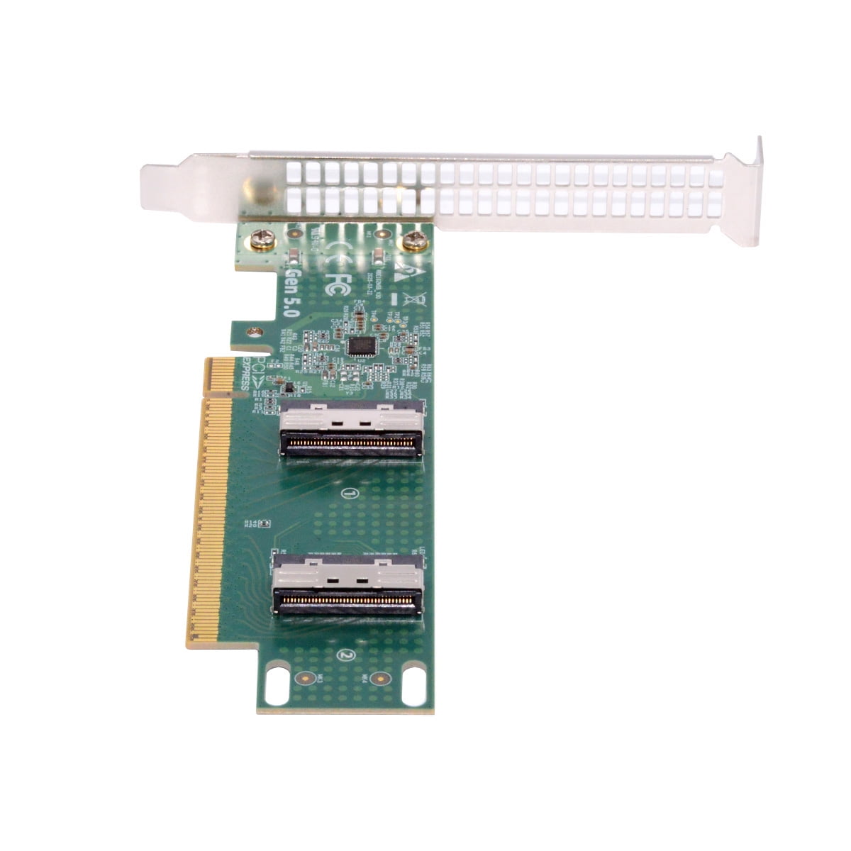 JSER PCIE5.0 PCI-Express 16x to Dual MCIO 8i Mini Cool Edge IO SFF-TA ...