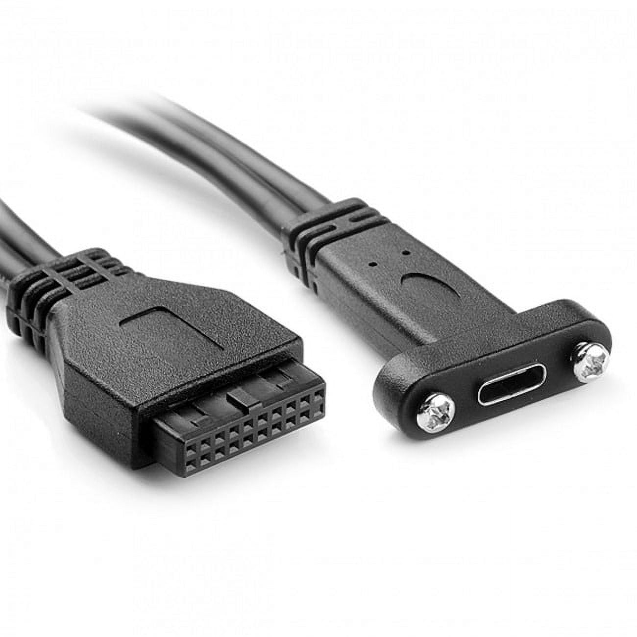 JSER Single Port USB 3.1 Type C USB-C Female to USB 3.0 Motherboard 19pin Header Cable 40cm ...