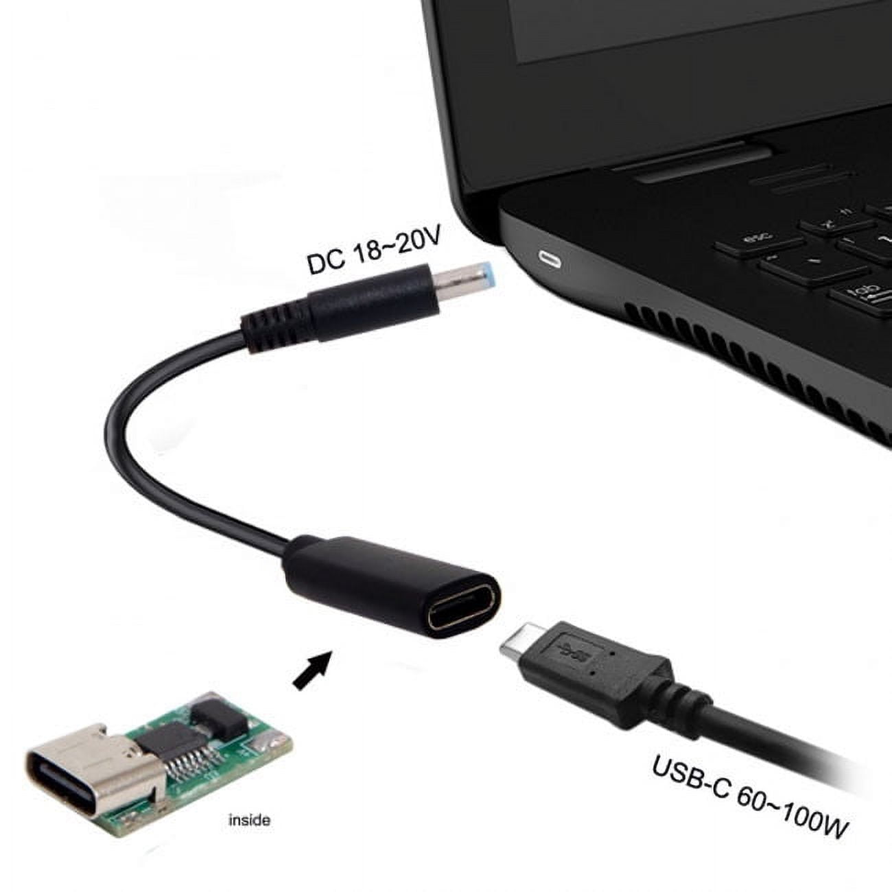 JSER Type C USB-C Female Input to DC 4.5*3.0mm Power PD Charge Cable ...