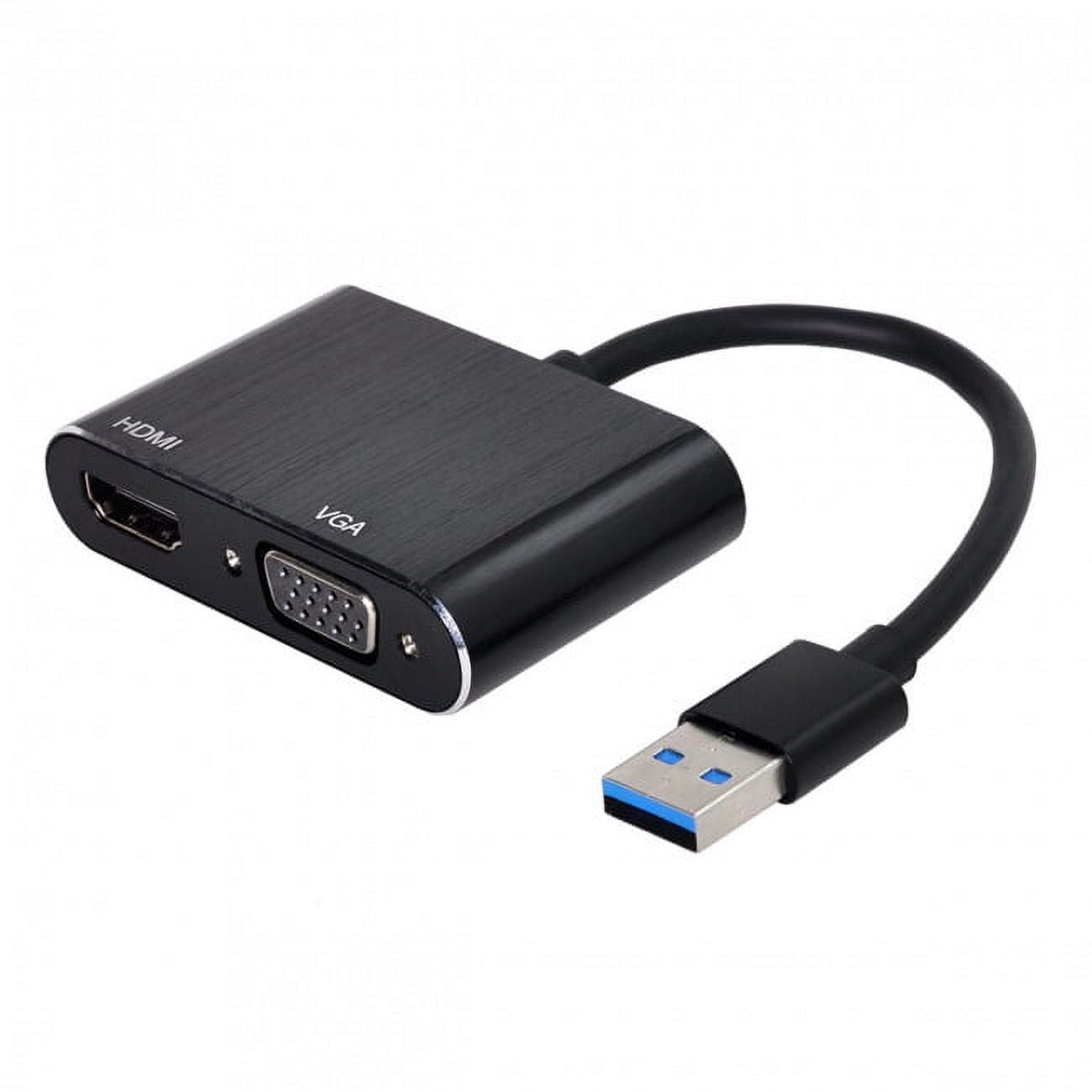 JSER USB 3.0 2.0 to HDMI VGA HDTV Adapter Cable External Graphics Card ...