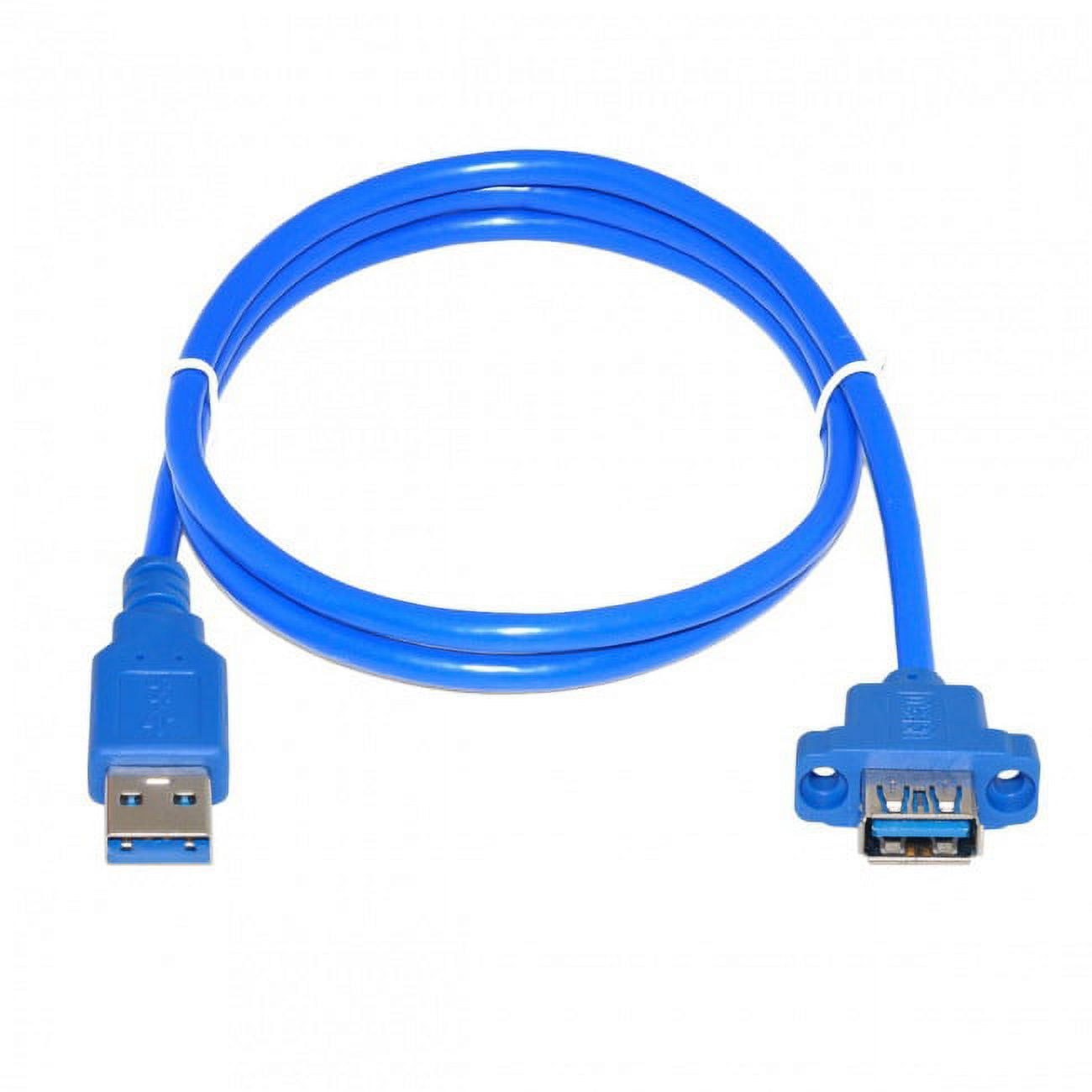 JSER USB 3.0 A Type Male to Female Extension Cable with Panel Mount ...