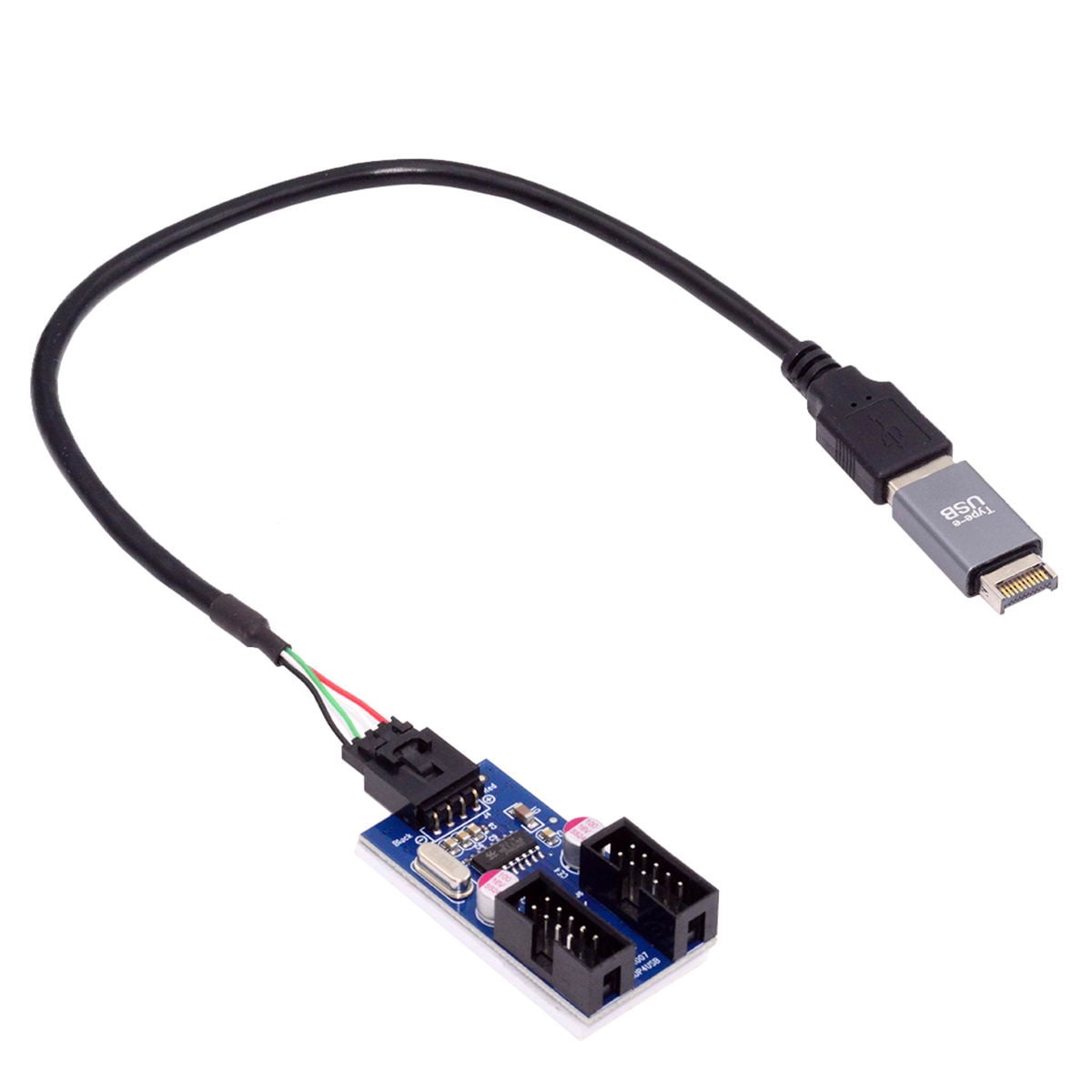 JSER USB 3.1 Front Panel Header Male Type-E to USB 2.0 Type-A Male 1 to ...