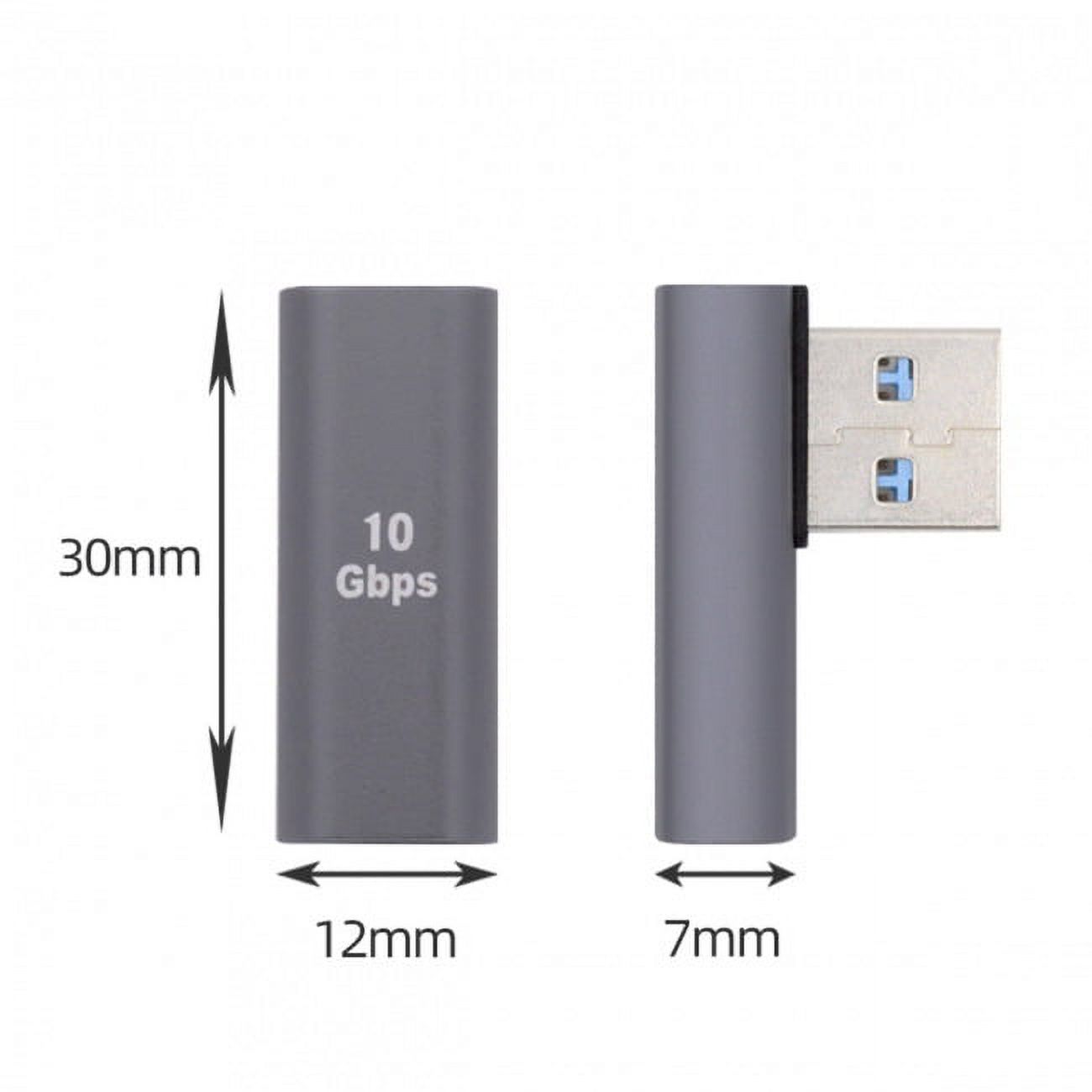 JSER USB-C Type C Female Low Profile 90 Degree Left Angled to USB 3.0 A ...