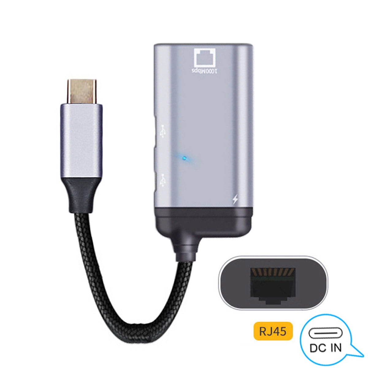 JSER USB-C Laptop Connector: Type-C USB3.1 to 1000Mbps Gigabit Ethernet ...