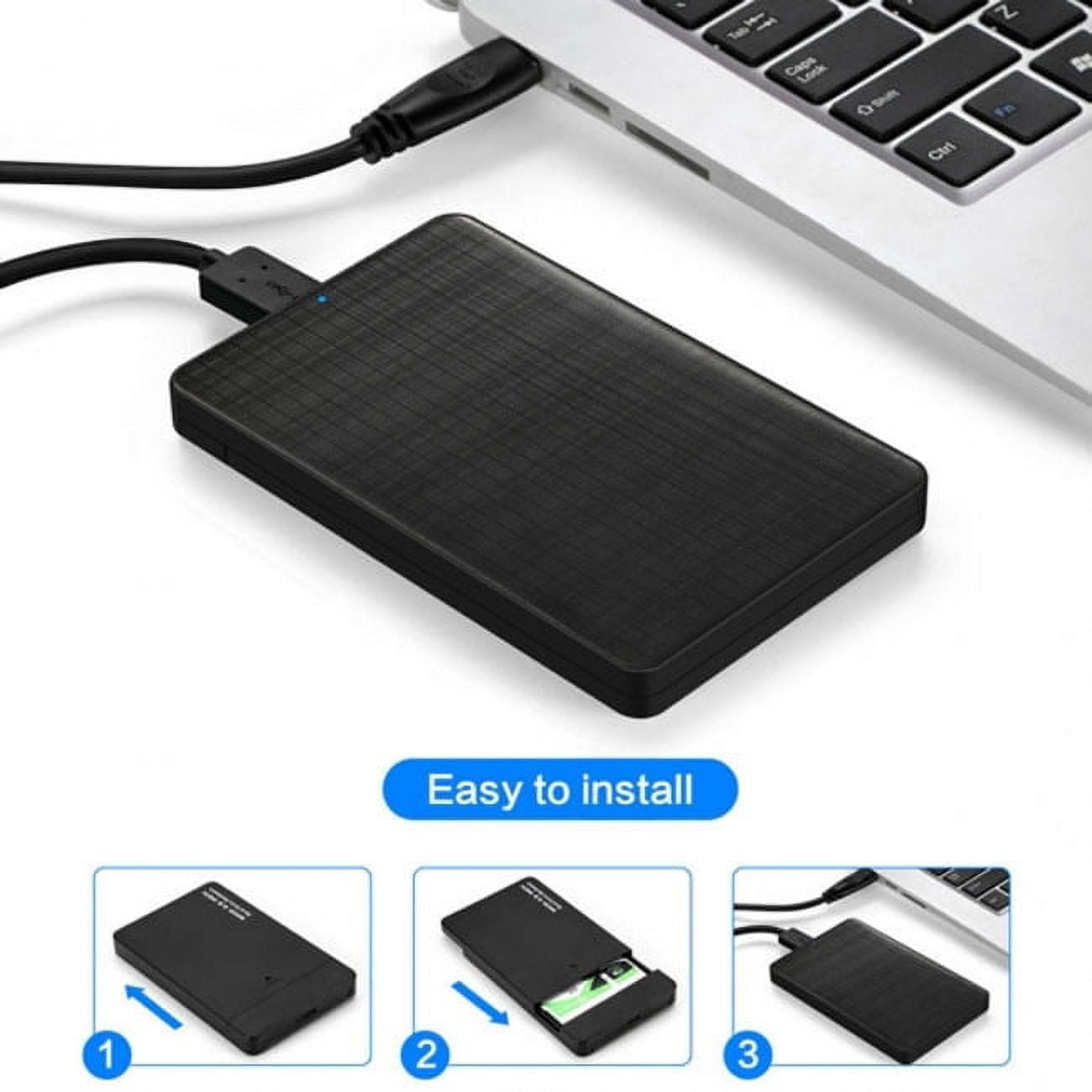 JSER USB-C Type-C to 2.5 Inch SATA SSD HDD External Hard Disk Enclosure ...