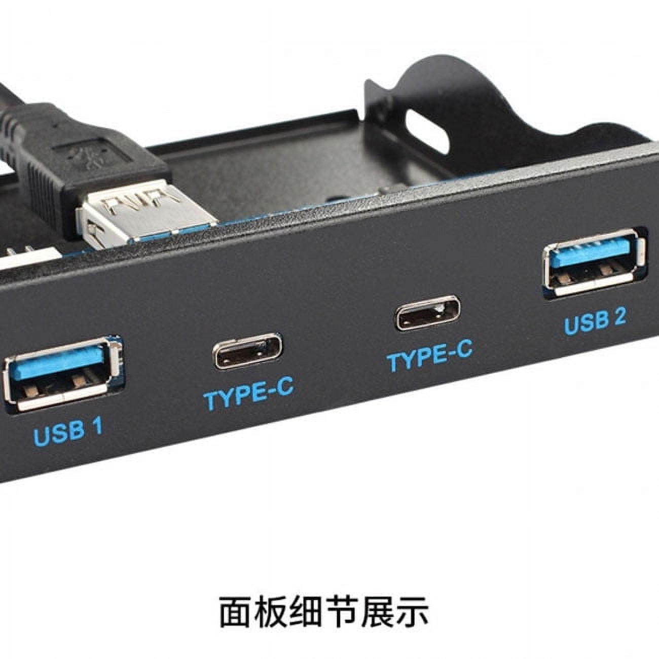 JSER USB-C USB 3.0 HUB 4 Ports Front Panel to Motherboard 20Pin ...