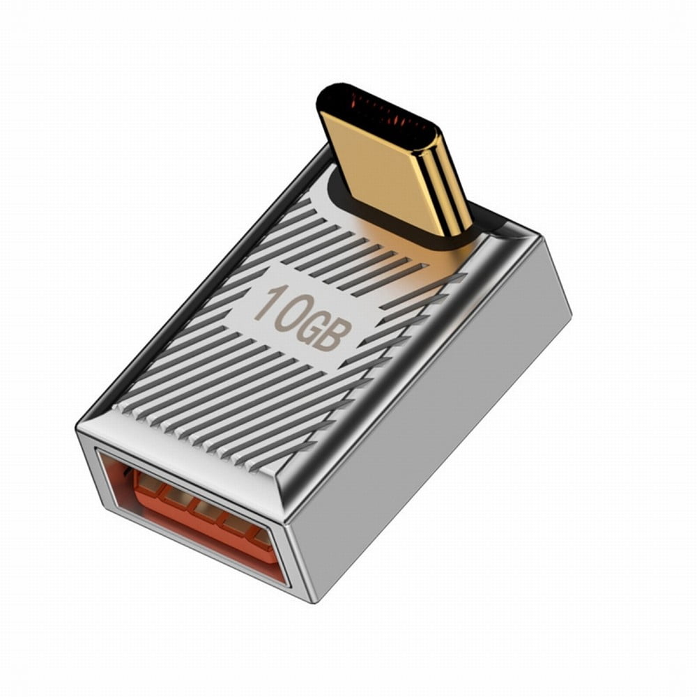 JSER USB-C USB 3.1 Type C Male to USB 3.0 A Female 10Gbps OTG Data 120W Power Up Down Angled ...