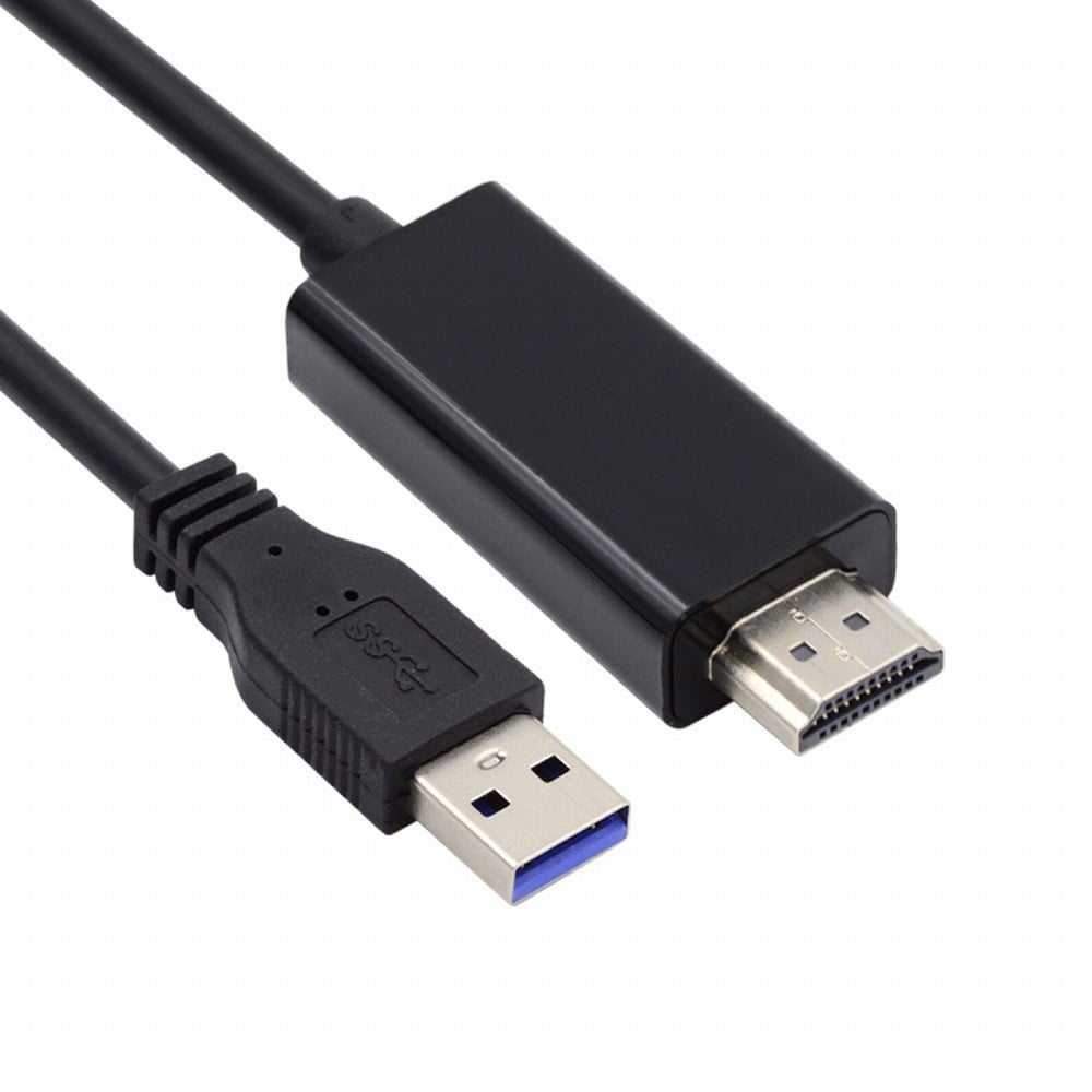 JSER USB3.0 Male to HDMI Male Cable USB 3.0 Source HDMI Sink Converter ...