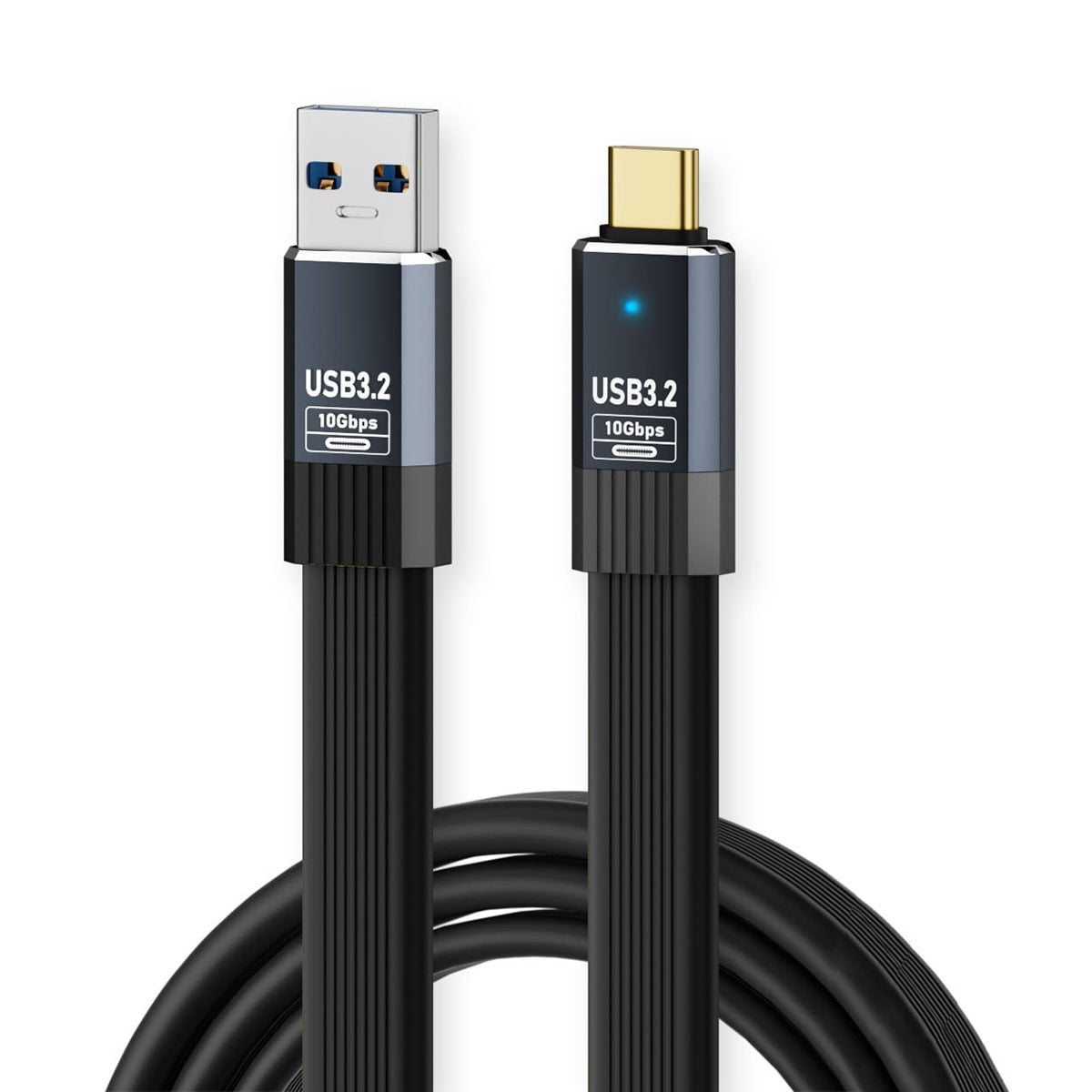 JSER USB3.1 Type-A Male to Type-C Male 10Gbps Flat Slim FPC USB-C Data ...