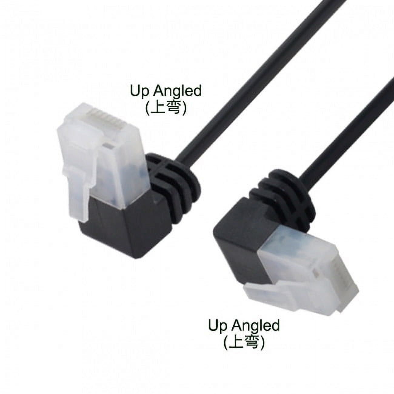 JSER Ultra Slim Cat6 Ethernet Cable RJ45 Up Angled 25cm UTP Network ...