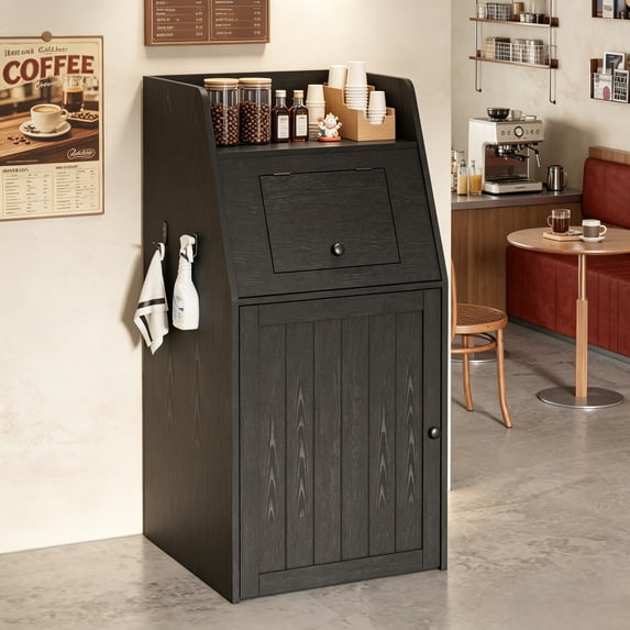 JSFHNTG 40 Gallon Concealed Commercial Trash Cabinet with Storage ...