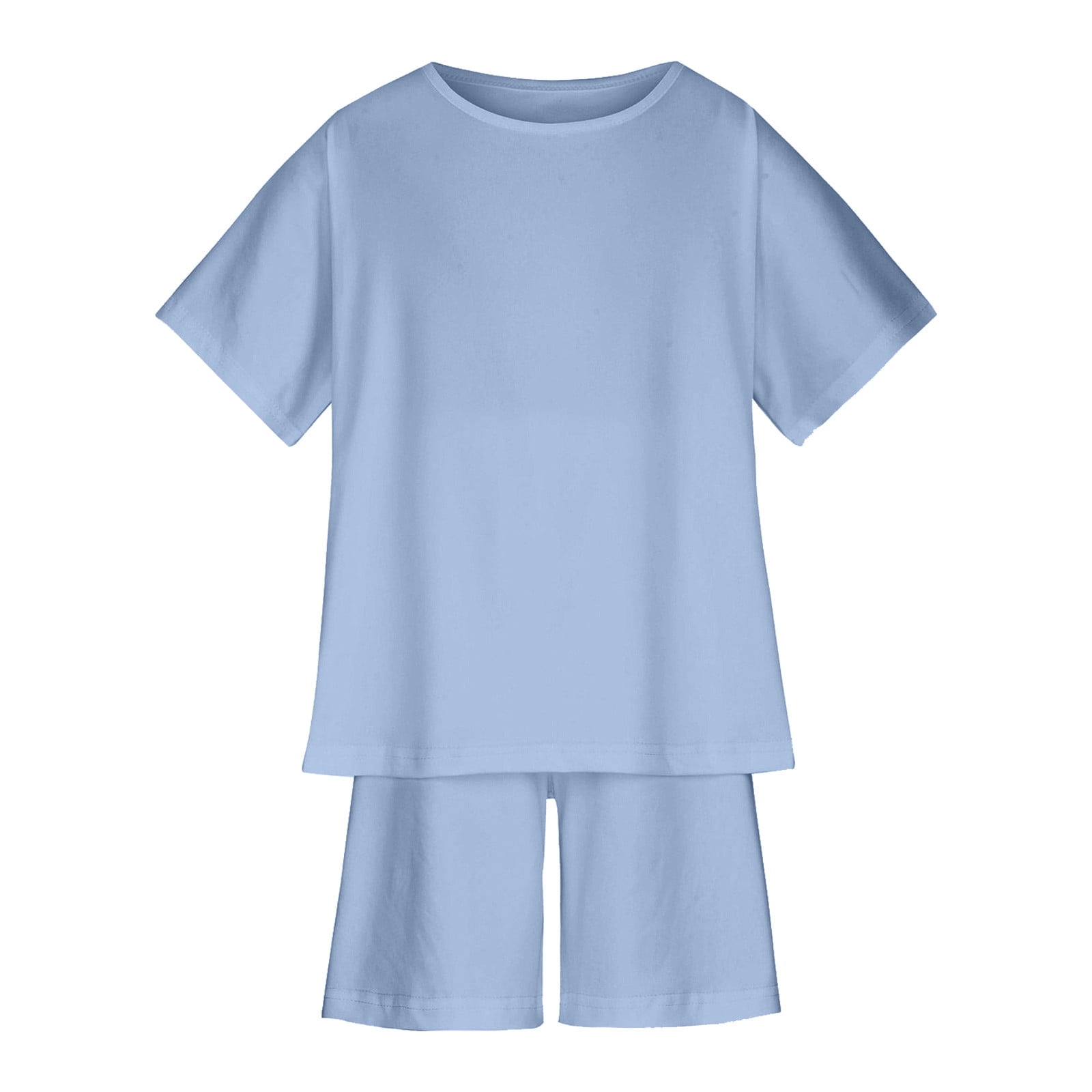 JSGEK 11-12 Years Kids Summer Regular Fit Shorts and Tops Set Comfort ...